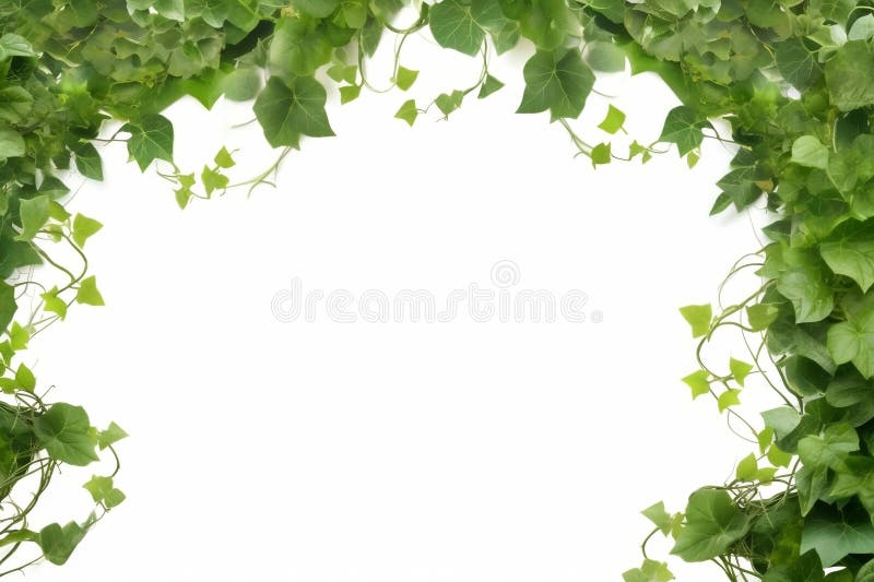 Green Vine Frame on Transparent Background. AI Stock Illustration ...
