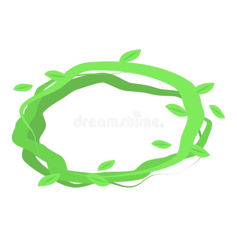 Green Vines Growing in a Circle Creating a Frame Stock Illustration ...