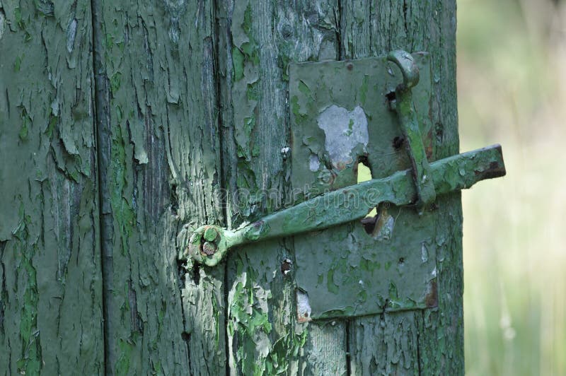 Green vintage gate lock stock photo. Image of close, vintage - 93397334