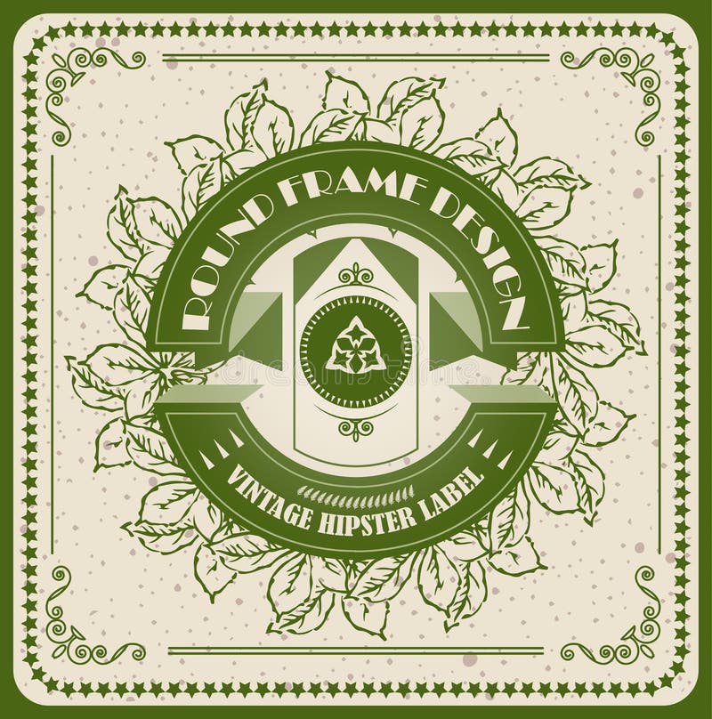 Green Vintage Vector Cool Eco Design Label Stock Vector - Illustration ...