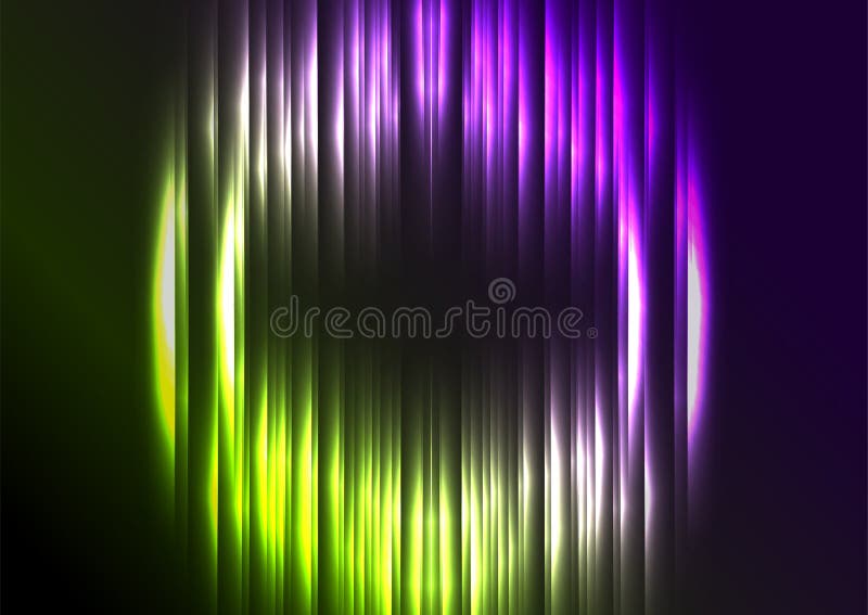Green and Violet Glass Neon Gradient Stripes with Glowing Laser Effect ...