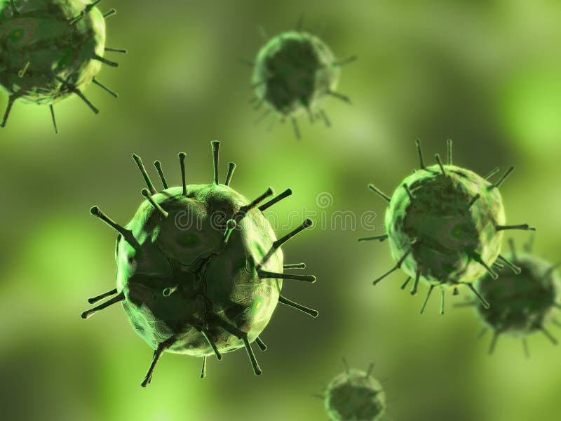 Green virus stock illustration. Illustration of internal - 7526649