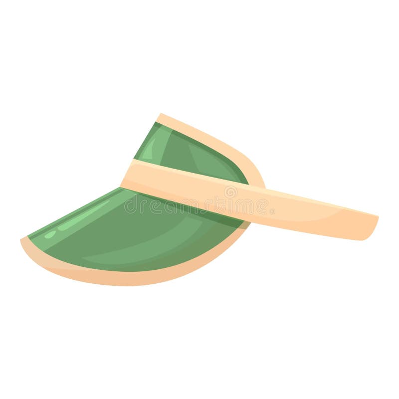 Green Visor Cap Lying on White Background Stock Vector - Illustration ...
