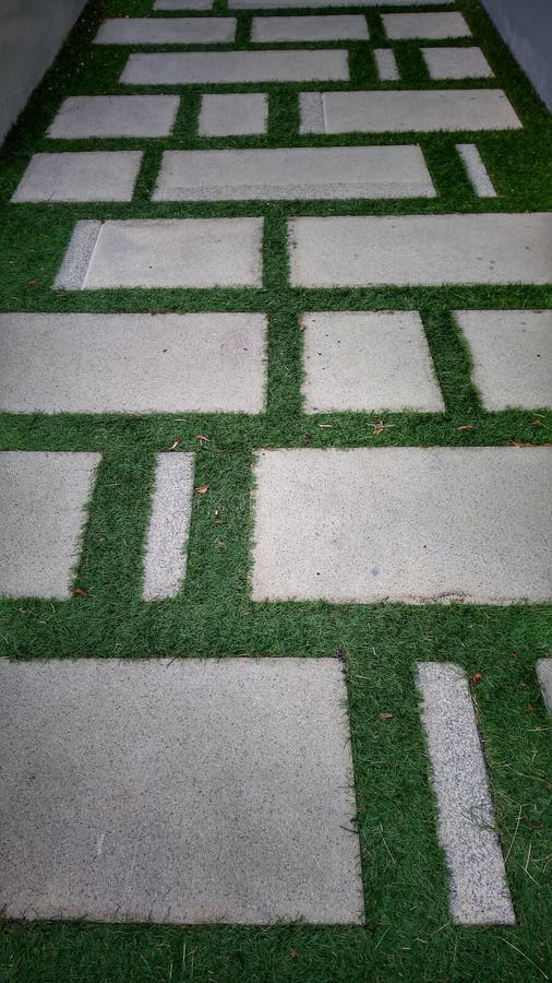 Green walk way stock image. Image of green, deck, square - 88647037