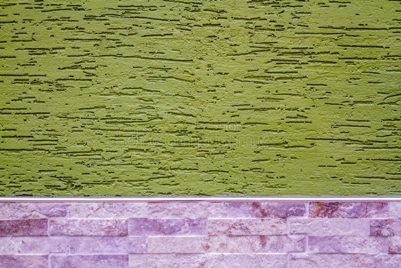 Green Wall Covered with Decorative Plaster, As Texture and Background ...