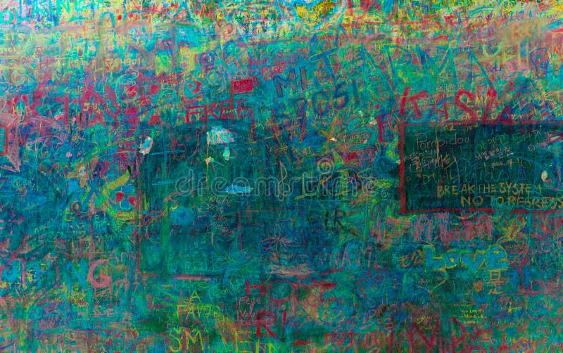 Green Wall Scribbled with Chalk Stock Image - Image of background ...