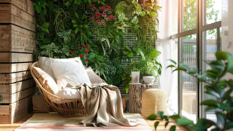 Green Wall Vertical Solution for Small Spaces and Air Quality Stock ...