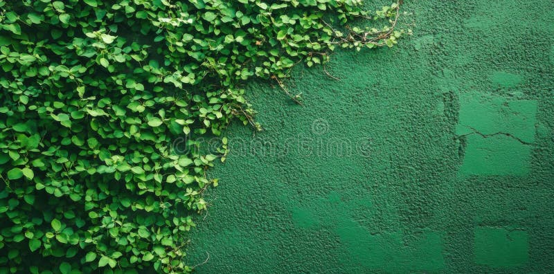 Green Wall with Vine, and Texture Stock Photo - Image of ecology, life ...