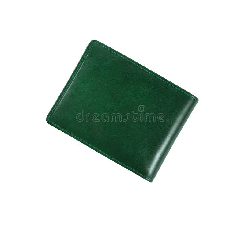 Green wallet on a white stock image. Image of currency - 124780063