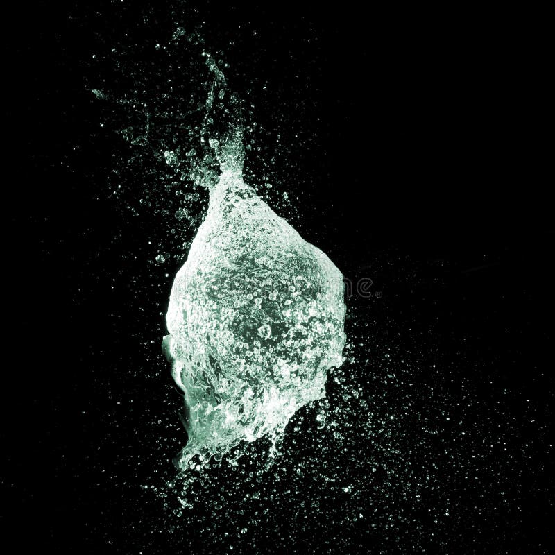 Green Water Balloon Explosion Stock Image - Image of damage, erupt ...