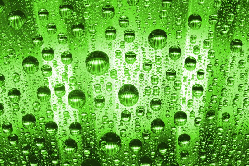 Green Water Drops Picture. Image: 10097333