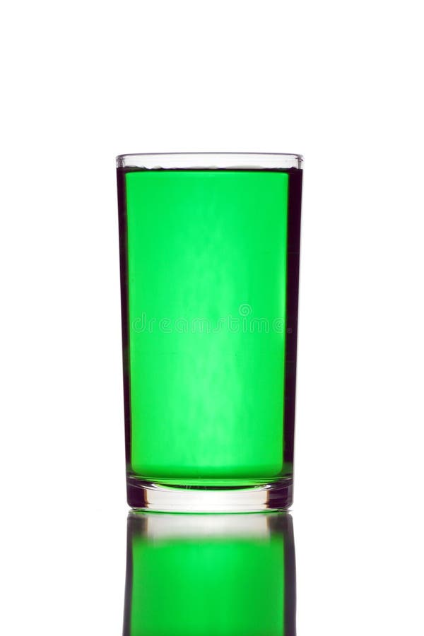 Green Water in Glass Isolated. Stock Image - Image of drink, goblet ...