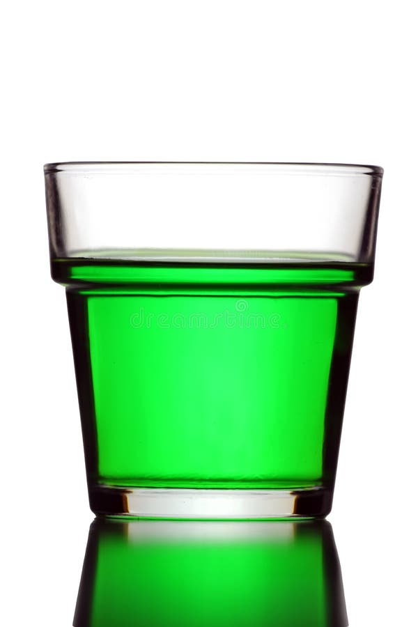 Green Water in Glass Isolated. Stock Photo - Image of shape, thirsty ...