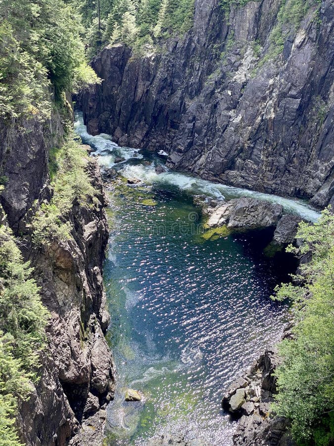 A Big River in a Rocky Ravine Stock Image - Image of water, river ...