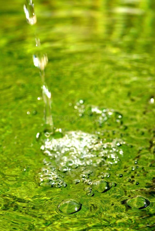 Green water of the source stock image. Image of splash - 3376983
