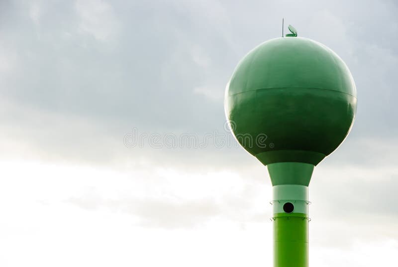 Green water tower stock image. Image of reserve, country - 33295143