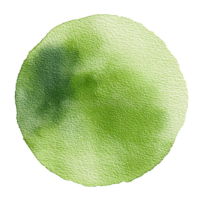Green Watercolor Circle - Abstract Texture Stock Photo - Illustration ...