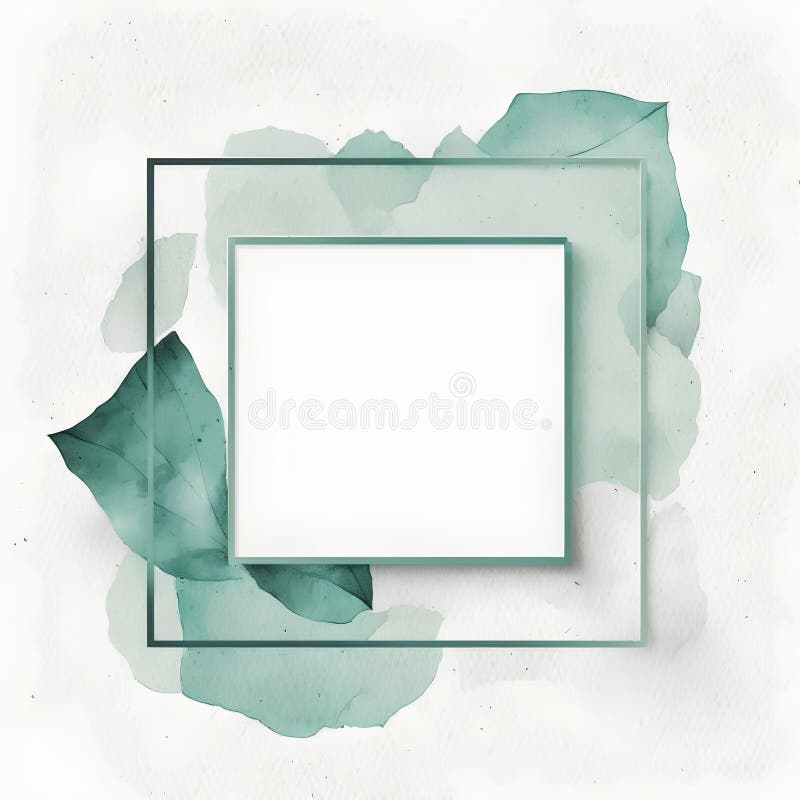 Green Watercolor Frame with Space for Your Text. Vector Illustration ...