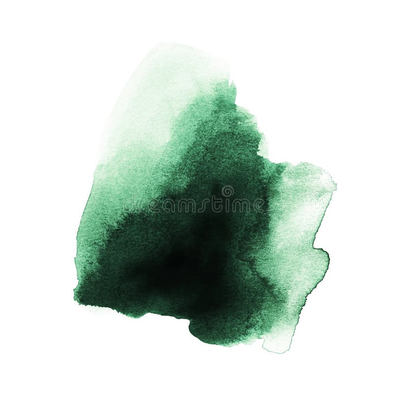 Dark Green Watercolor Sphere Stock Illustration - Illustration of ...
