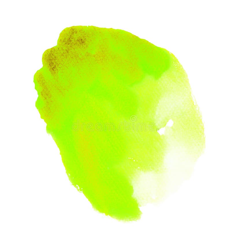 Bright Blob of Yellow Watercolor Stock Illustration - Illustration of ...