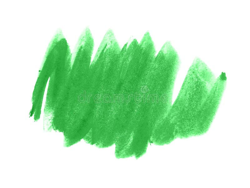 Green Watercolor Scribble Texture. Abstract Watercolor on White ...