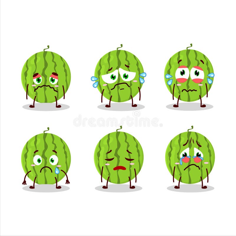 Sad Cartoon Watermelon Stock Illustrations – 354 Sad Cartoon Watermelon ...