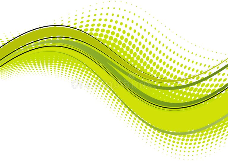 Green wave abstract stock vector. Illustration of flow - 9001086