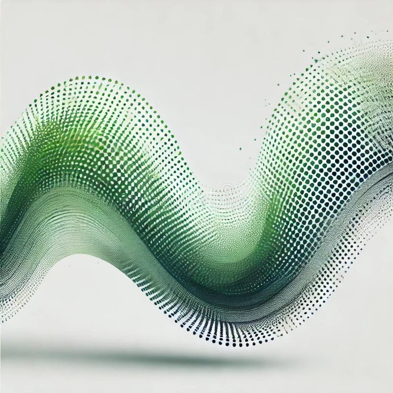 Green Wave Abstract. Abstract in Shades of Green in a Wave Design ...