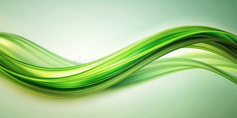 Green Wave Abstract Curved Lines, Gradient, Nature Inspired Stock ...