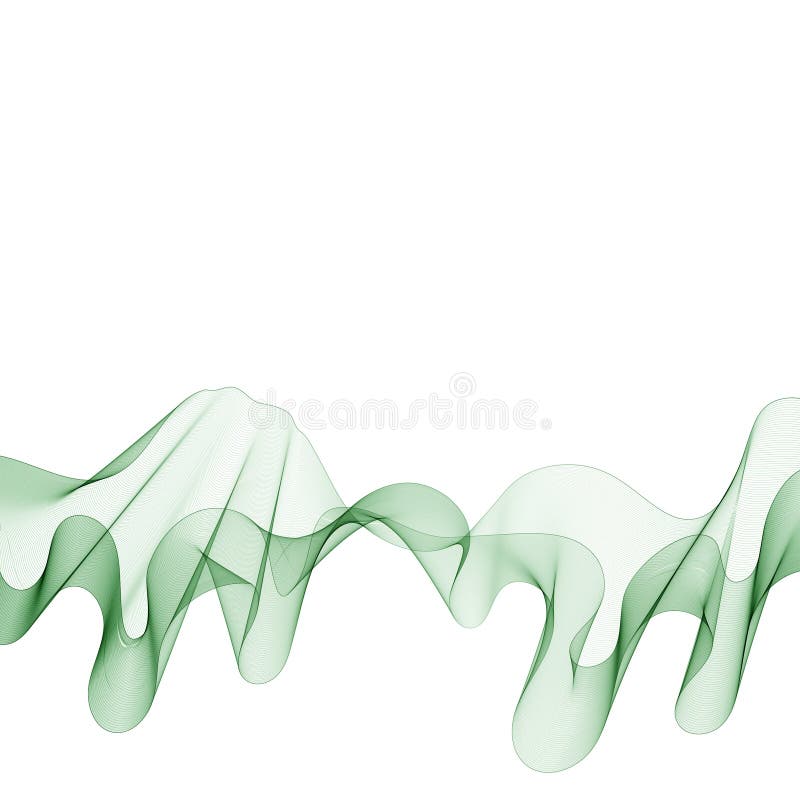 Green Wave. Abstract Illustration Vector Graphics. Eps 10 Stock ...
