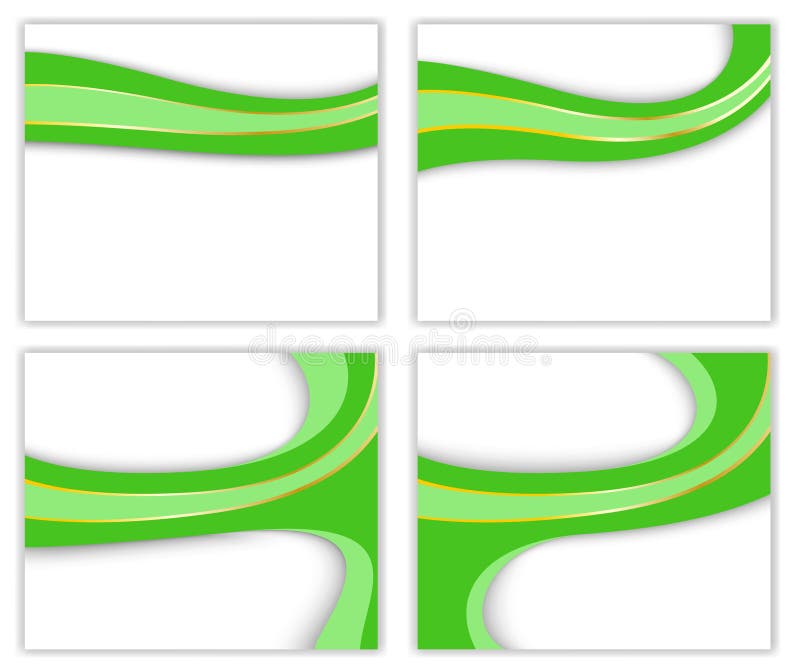 Green Wave Border Abstract Modern Certificate Background Stock Vector ...