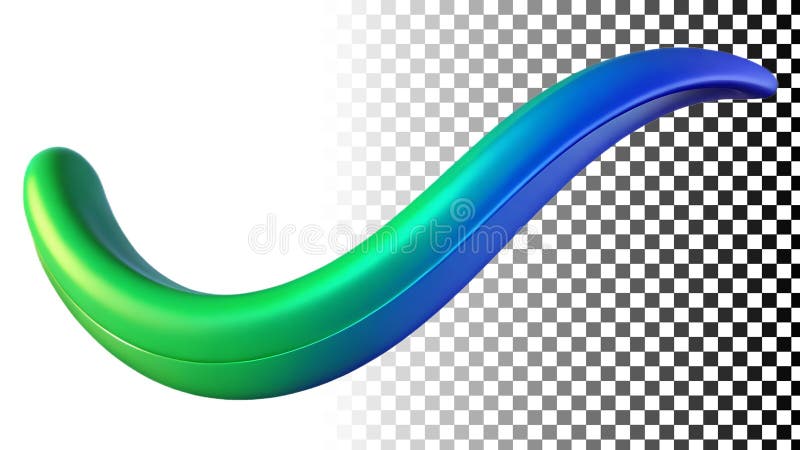 Green Wave Line, Abstract Design Element for Modern Graphic Projects ...