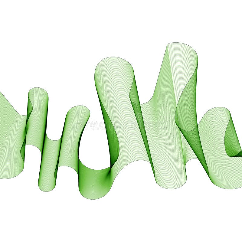 Green Wave Pattern. Abstract Design Element. Wave for Presentation. Eps ...