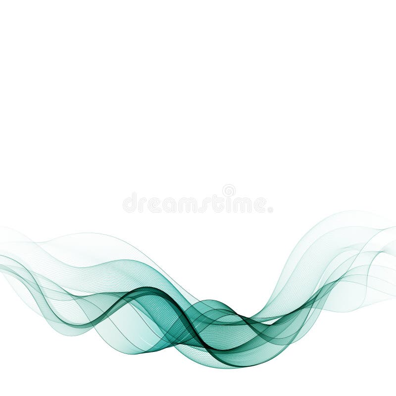 Green Wave Pattern. Decor Element. Abstract Vector. Eps 10 Stock ...