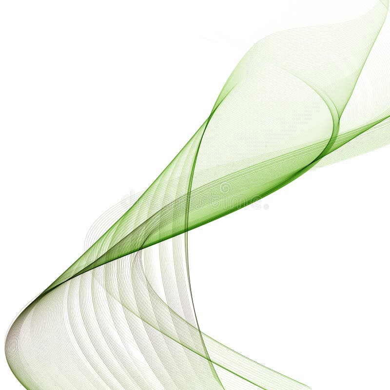 Green Wave on White Background.Abstract Transparent Wave Background ...