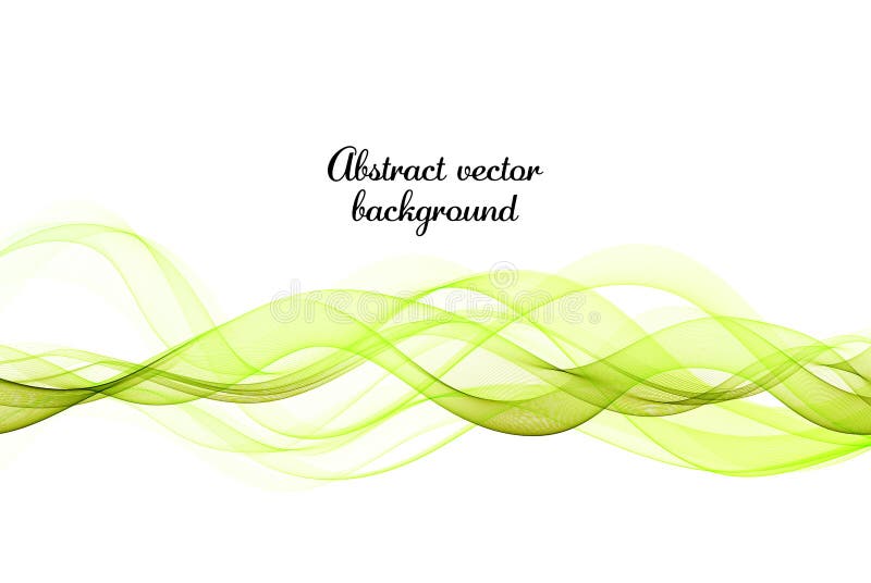 Yellow Green Lines Wavy Transparent Wave on White Background, Design ...