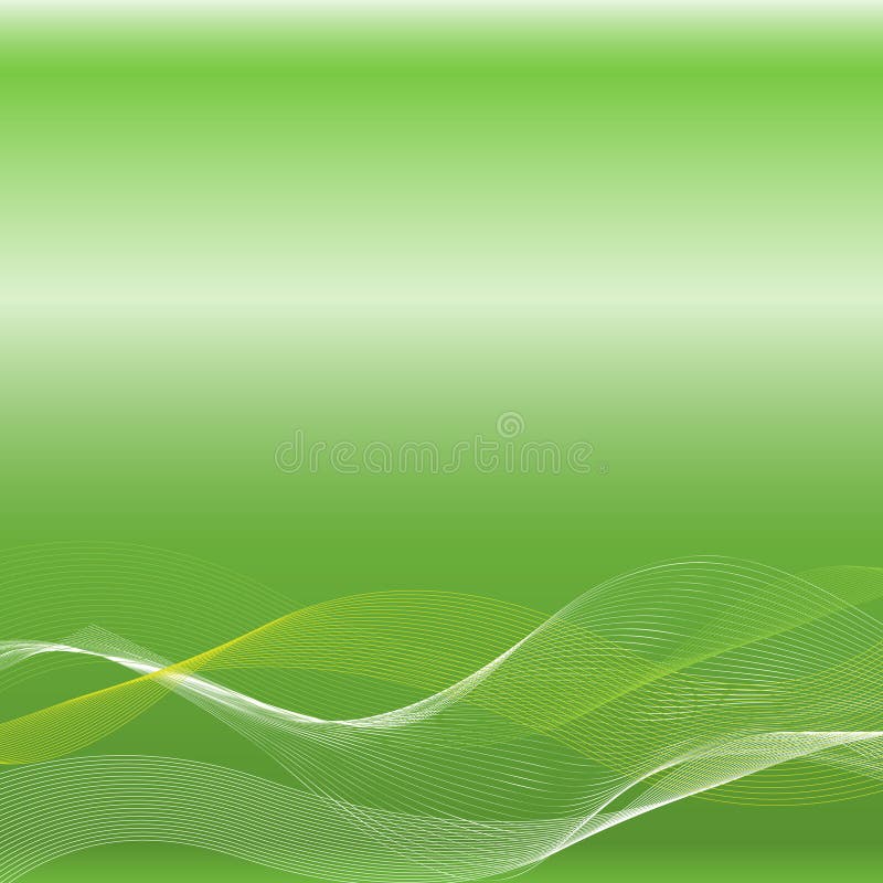 Green Waves Abstract Background Stock Illustration - Illustration of ...