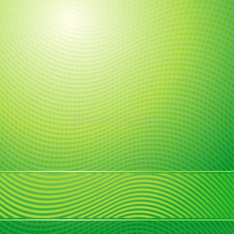 Green Waves Abstract Light Background Stock Vector - Illustration of ...