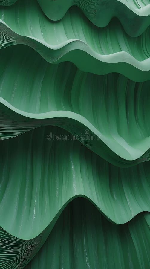 Green Waves Create a Dynamic, Flowing Pattern Reminiscent of Natural ...