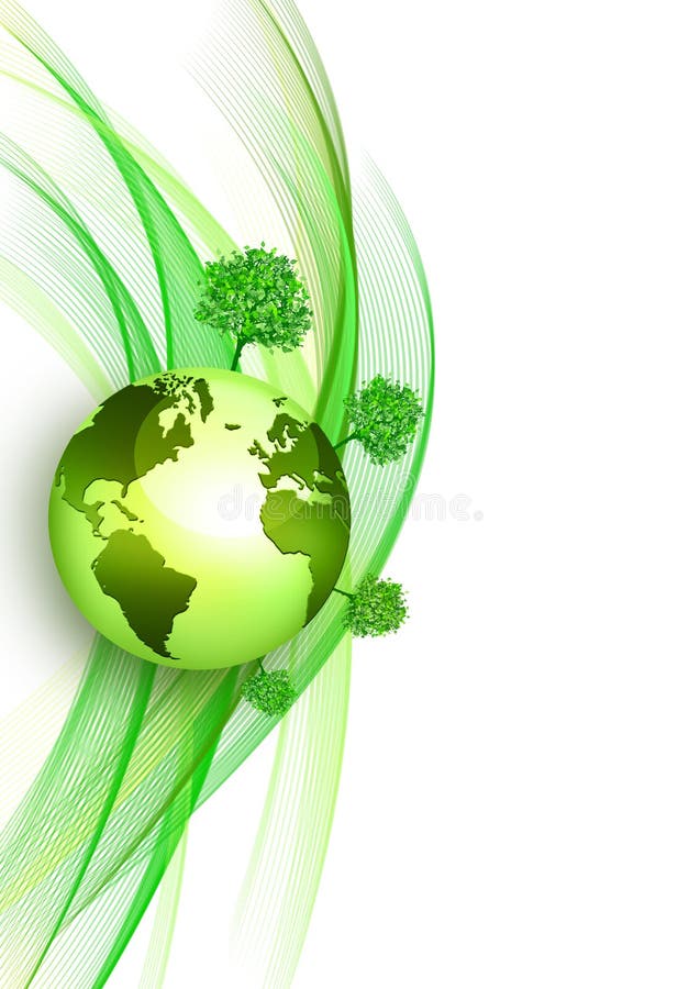 Green Wavy Background with Globe. Ecological Background Stock ... Green Wavy Background with Globe. Ecological Background Stock ...