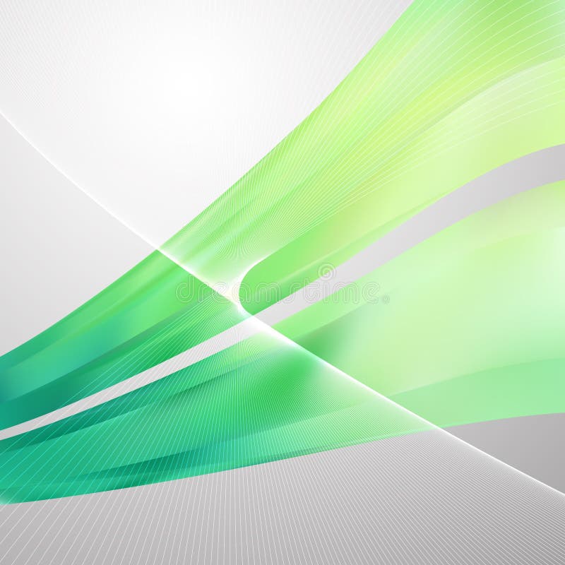 Green Wavy Lines Background Stock Vector - Illustration of wavy, flow ...