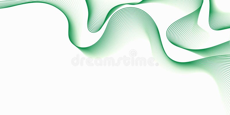 Green Wavy Lines Background. Elegant Motion Flowing Lines Backdrop ...