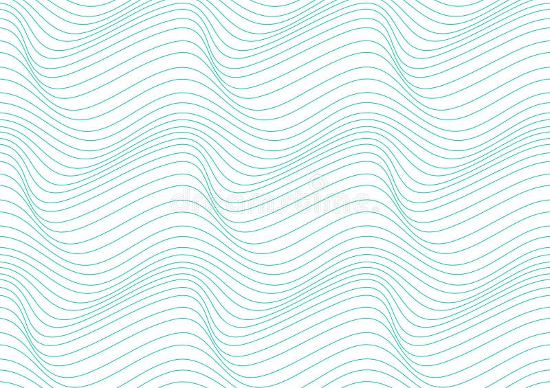 Green Wavy Lines Pattern on White Background Stock Illustration ...