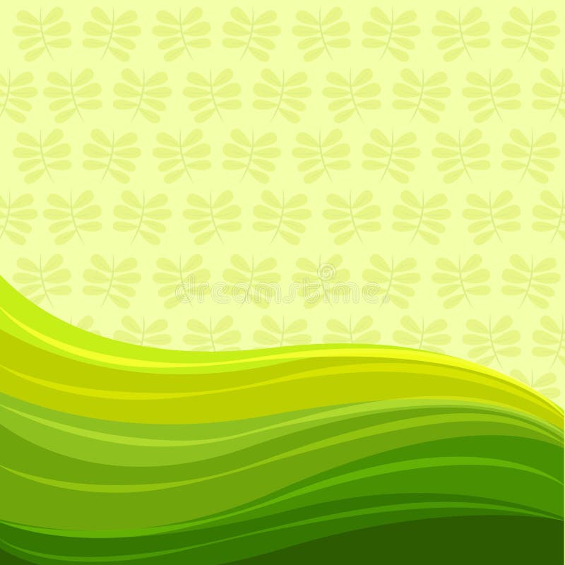 Green Wavy Pattern on Light Green Background Stock Vector ...
