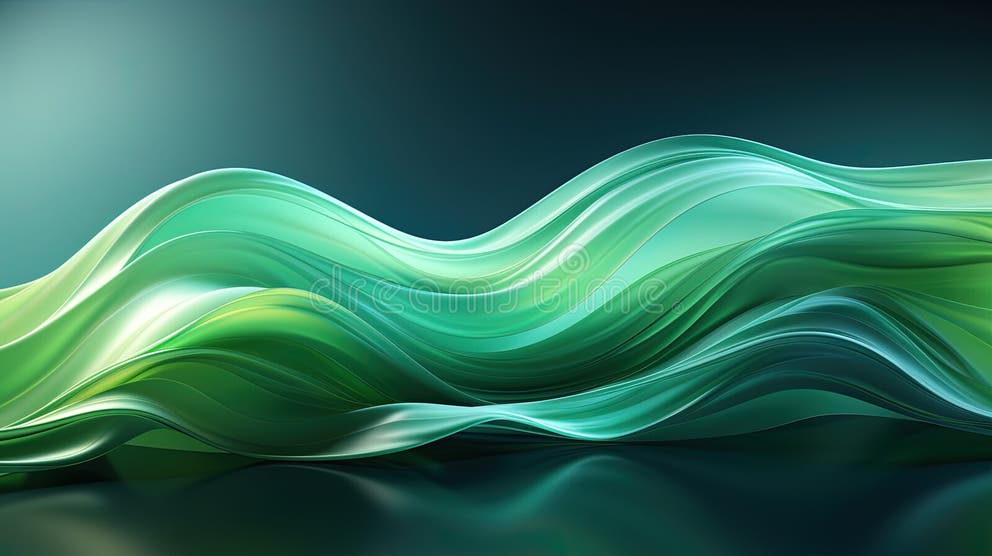 Green Wavy Pattern Stunning Abstract Background Stock Illustration ...