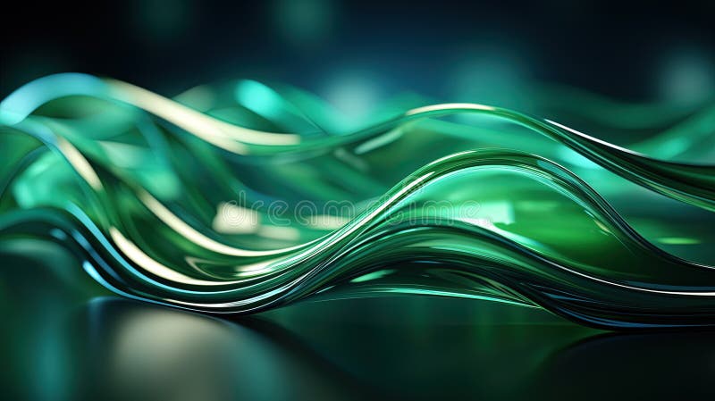 Green Wavy Pattern Stunning Abstract Background Stock Illustration ...