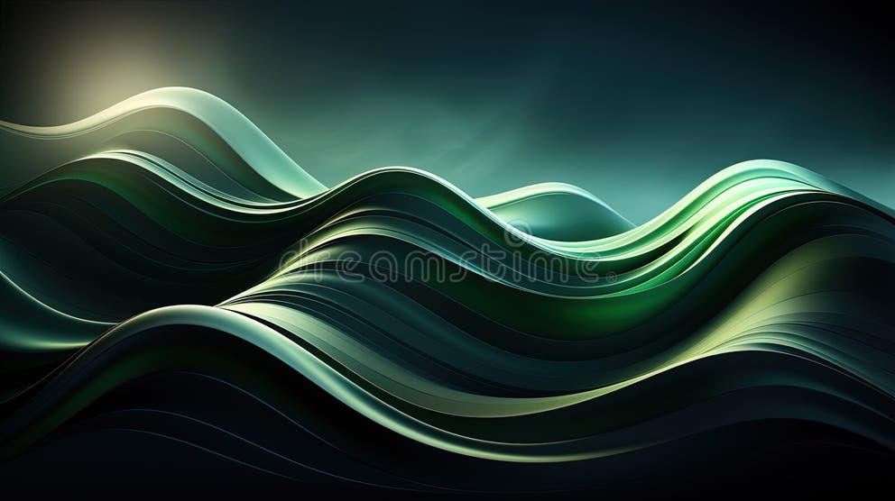 Green Wavy Pattern Stunning Abstract Background Stock Illustration ...