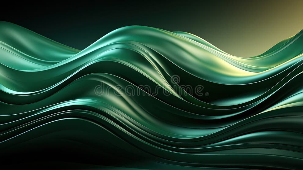 Green Wavy Pattern Stunning Abstract Background Stock Illustration ...