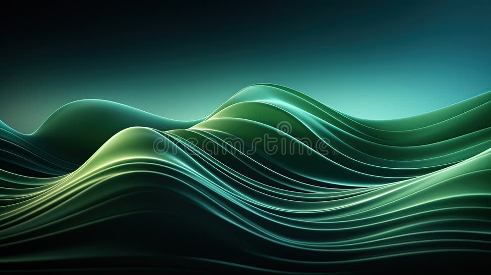 Green Wavy Pattern Stunning Abstract Background Stock Illustration ...