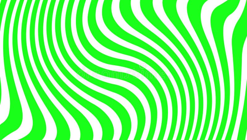 Green Wavy Pattern on White Background, Abstract Art of Wavy Lines ...